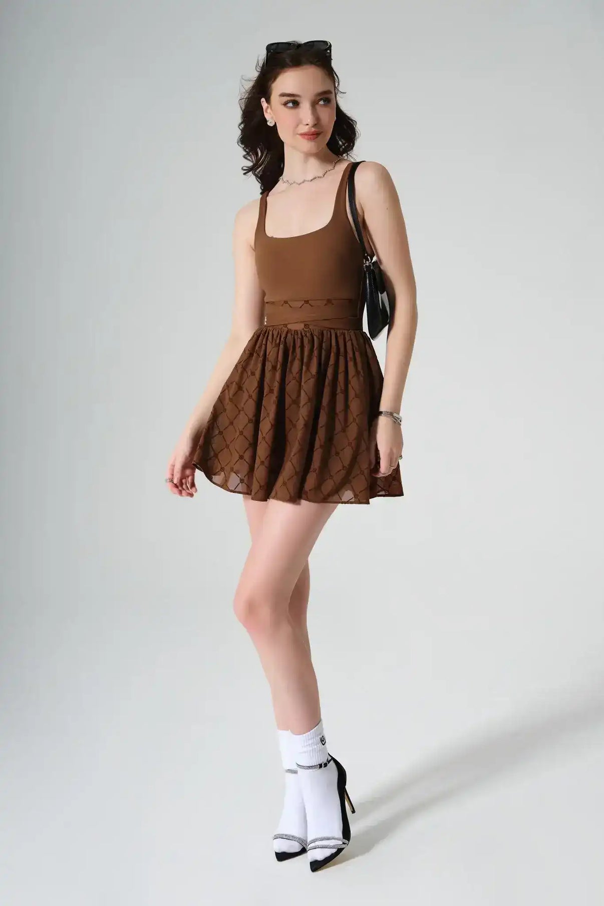 Salana Monogram Dress - Gingerbread | Olaben